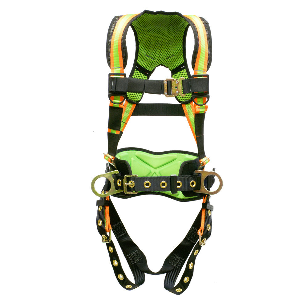 Super Anchor Fall Arrestor Construction Harness - Hi Viz
